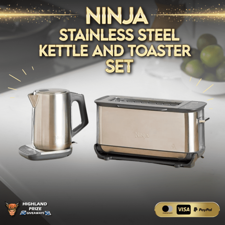 NINJA STAINLESS STEEL KETTLE & TOASTER SET – Highland Prize Giveaways