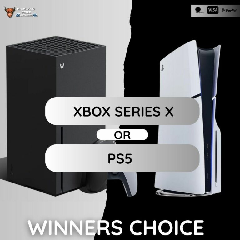 XBOX SERIES X OR PS5 CONSOLE WINNERS CHOICE OR £325 CASH ALTERNATIVE ...