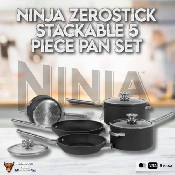 NINJA ZEROSTICK STACKABLE 5 PIECE PAN SET – Highland Prize Giveaways